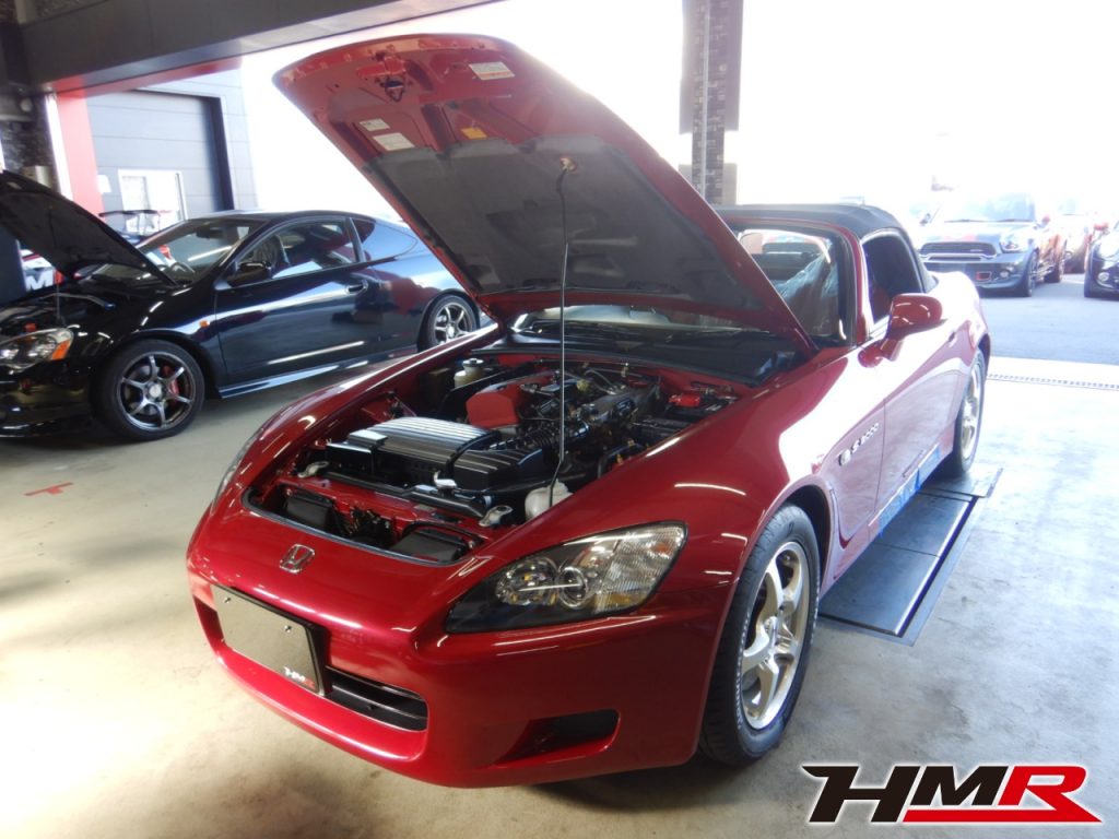 1オーナー ノーマルコンディション モンツァレッドパールのS2000（AP1）の納車前点検整備を行いました|HMR