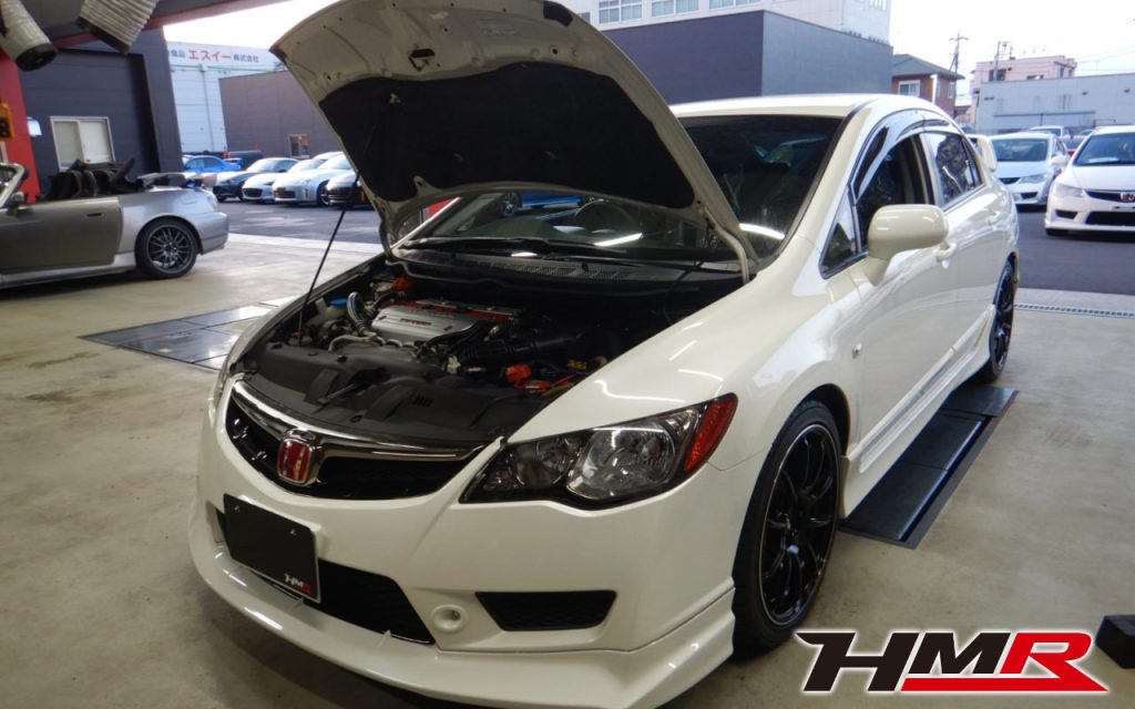 アドバン18インチ Moduloダンパー装着のシビックタイプR(FD2)の納車前点検整備を行いました|HMR