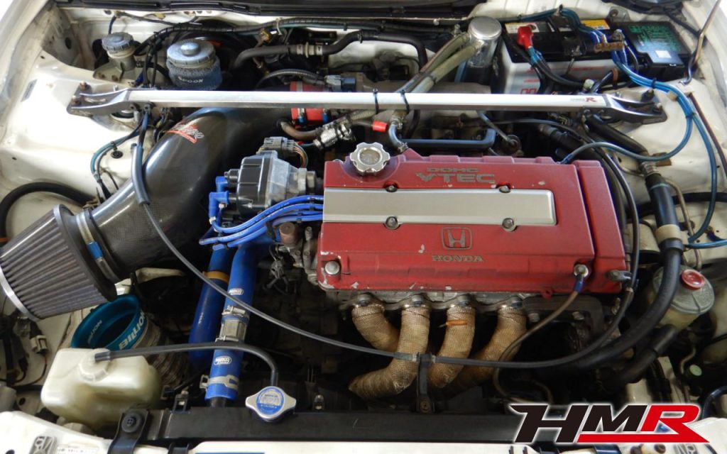 社外エキマニ TEIN車高調 赤レカロシート装備のインテグラタイプR(DC2)の納車前点検整備|HMR