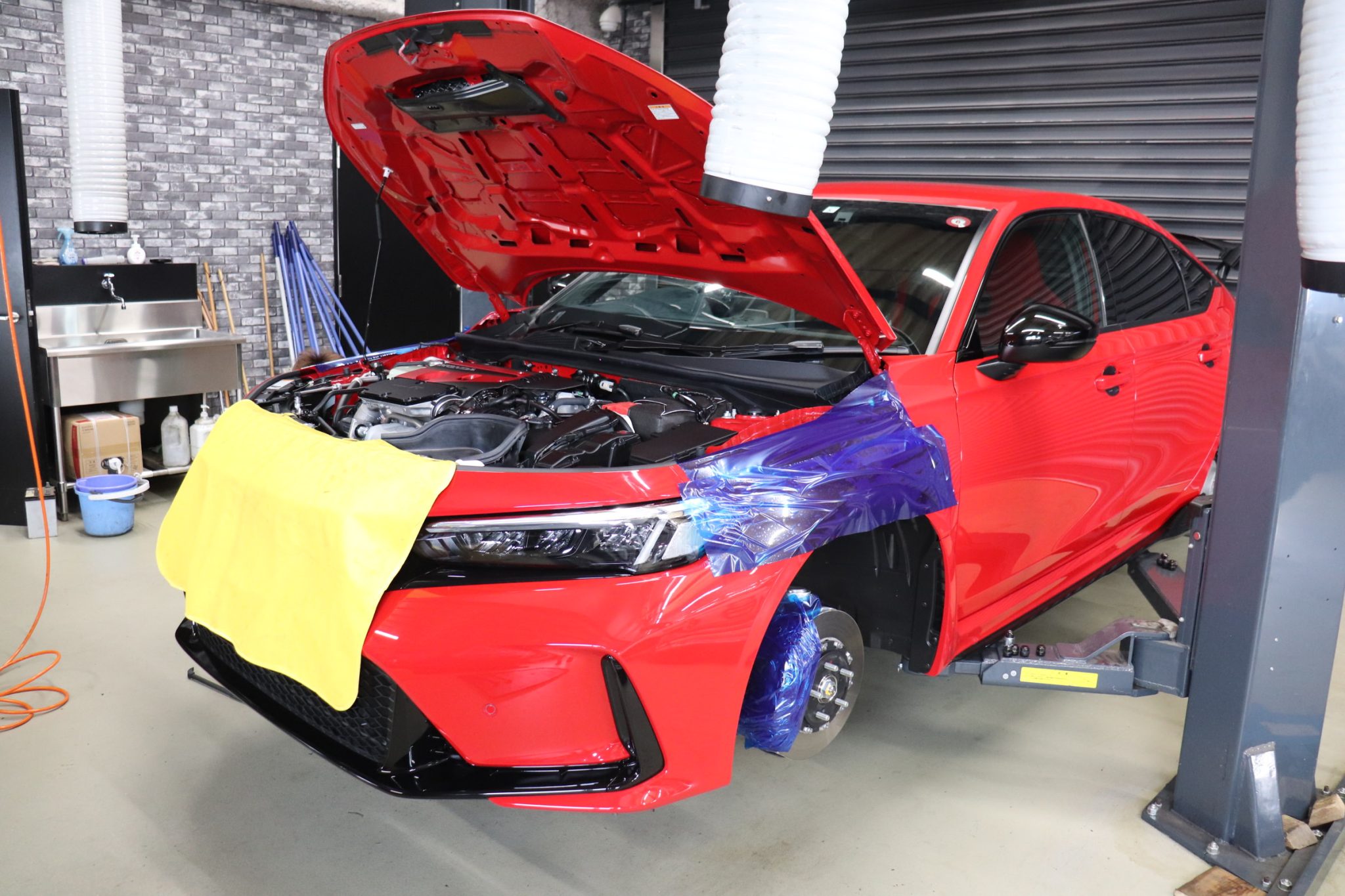 新型シビックタイプR(FL5)にSPOONダウンサス取付け|HMR