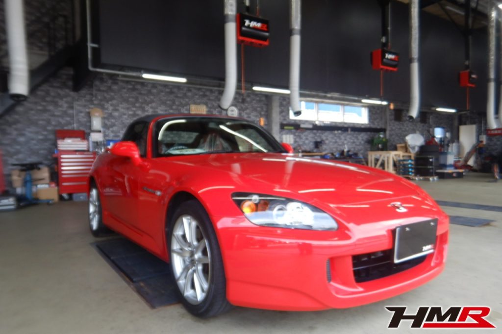 1オーナー 鈴鹿モデル 赤黒本革内装のS2000(AP1)の納車前点検整備を行いました|HMR