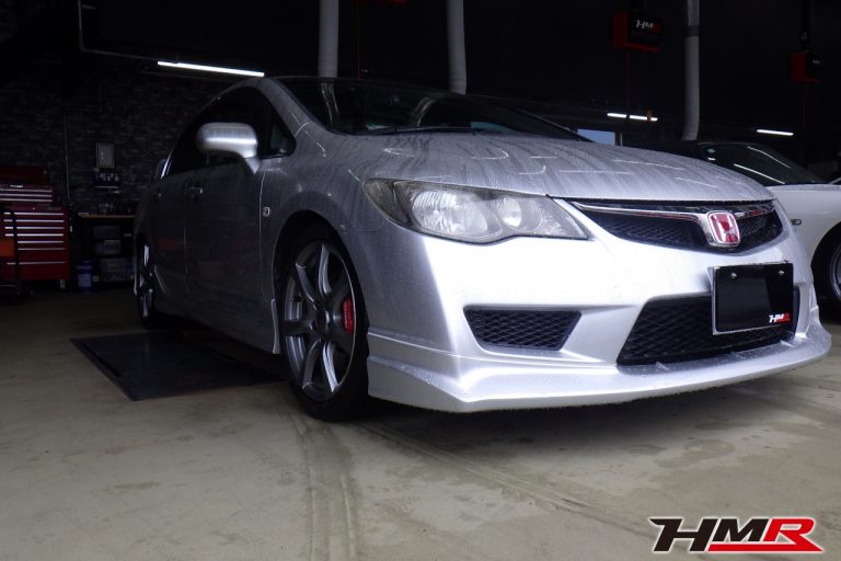 無限フロントアンダー CUSCO車高調装着のシビックタイプR(FD2)の納車前点検整備を行いました。|HMR