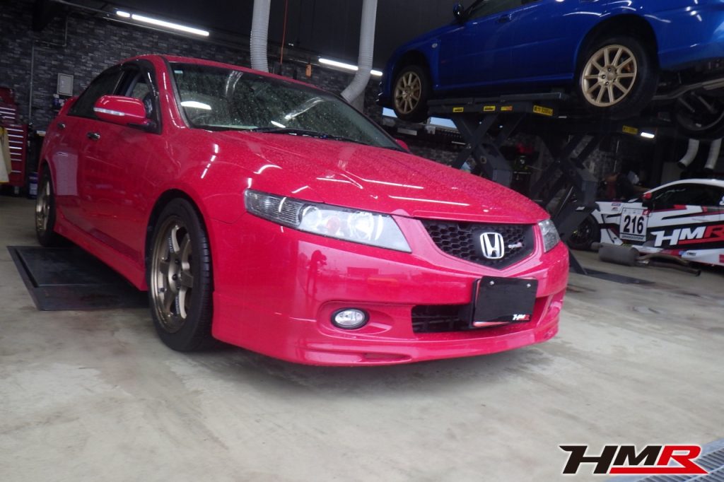 無限リアウィング TE37 17インチ装備のアコードユーロR(CL7)の納車前点検整備を行いました|HMR