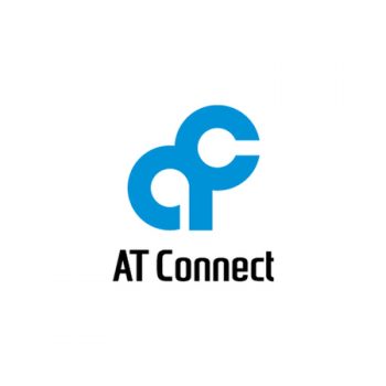 モバイル端末ショップなどを扱う「アットコネクト株式会社（AT Connect）」のロゴ | ロゴペディア