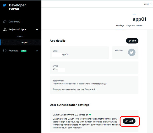 Twitter API v2 を使って Read and Write するためには v1 も設定が必要 - yet another pudding