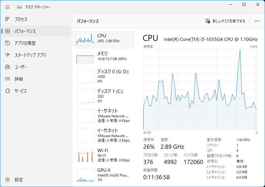 Windows11 22H2 タスクマネージャのデザイン変化 - yet another pudding