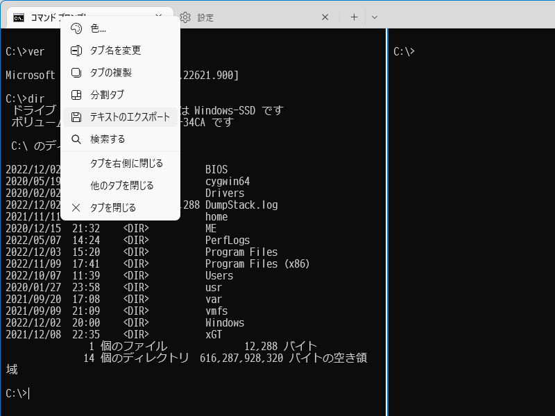 Windows11 22H2 コマンドプロンプトの遊び心 - yet another pudding
